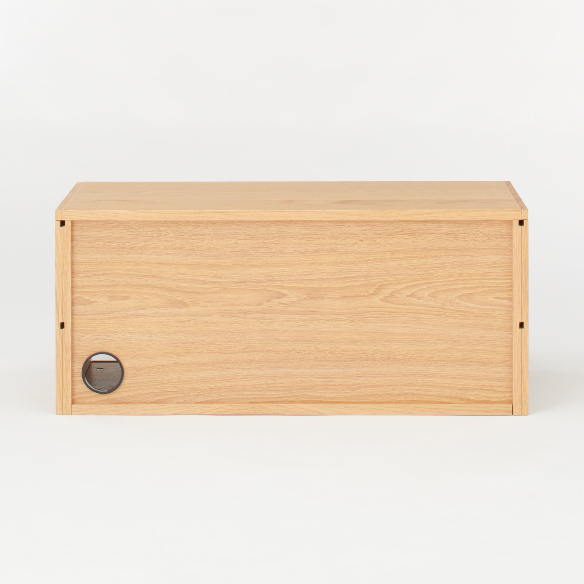 SUS Shelving Unit - Oak - Box With Glass Sliding Door - MUJI